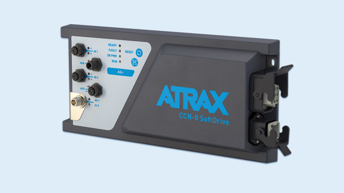 Check-in conveyors become plug and play | CCN-8 SoftDrive | Atrax