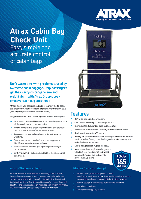 Cabin Bag Check Unit | Airport Baggage Scales | Atrax Group